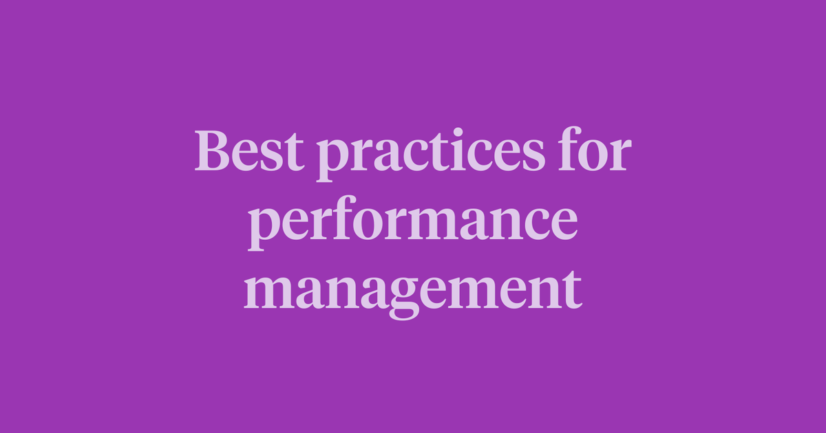 8 performance management best practices you need to know | Culture Amp